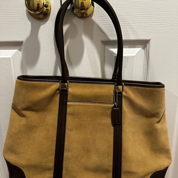 Coach | Bags | Coach Leather And Suede Tote | Poshmark